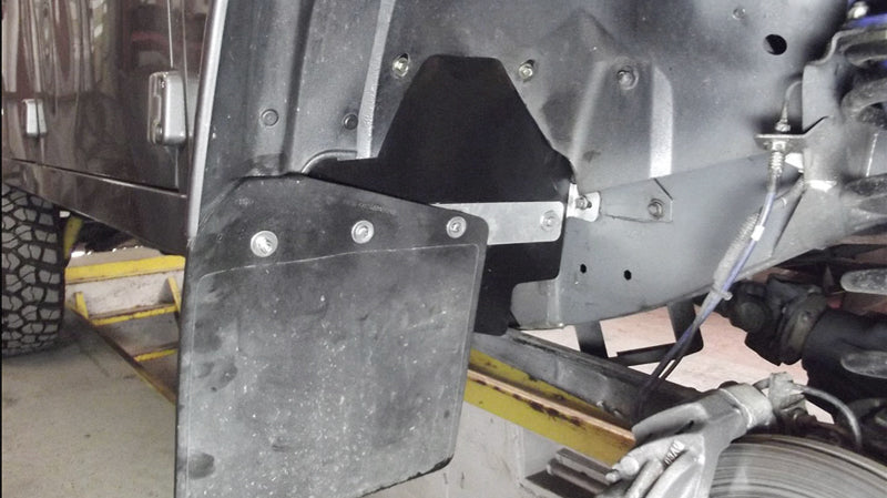 Defender Ext’d Front Mud Shield & Mud Flap KIT – KINGPIN Fab